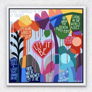 Let It Be Art Printed on Paper or Canvas , Standard Sizes, Beatles Art ...