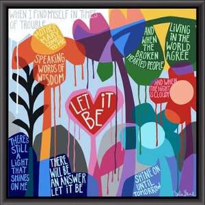 Let It Be Art Printed on Paper or Canvas , Standard Sizes, Beatles Art ...