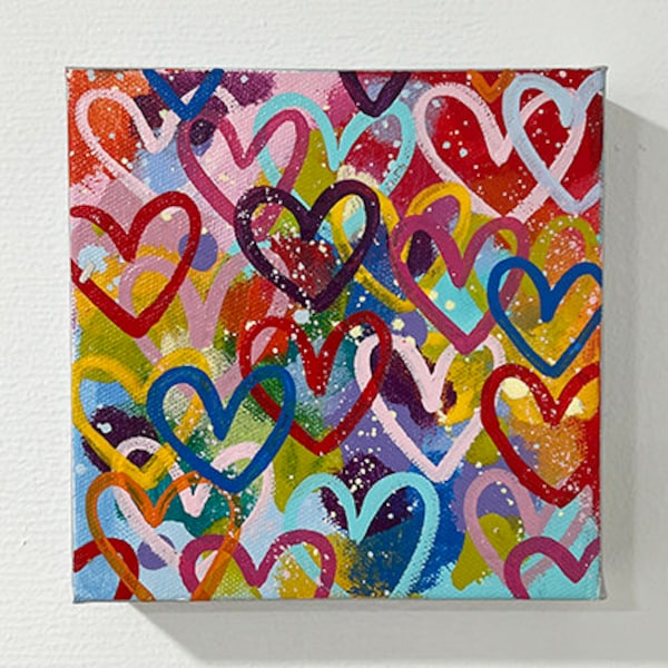Acrylic Heart Painting - Etsy