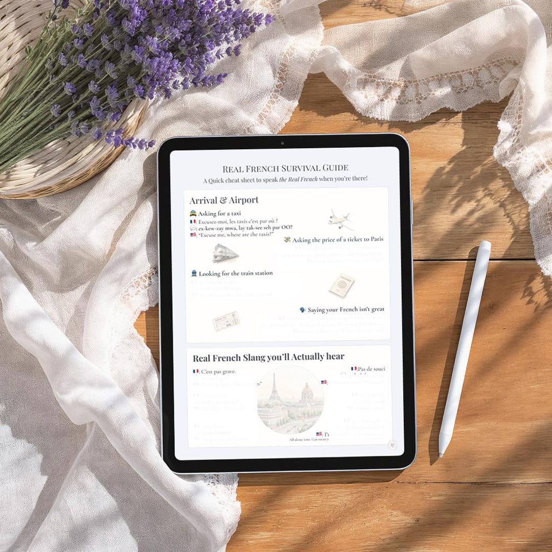 Speaking Like a French Person – Real French Survival Guide (PDF Cheat ...