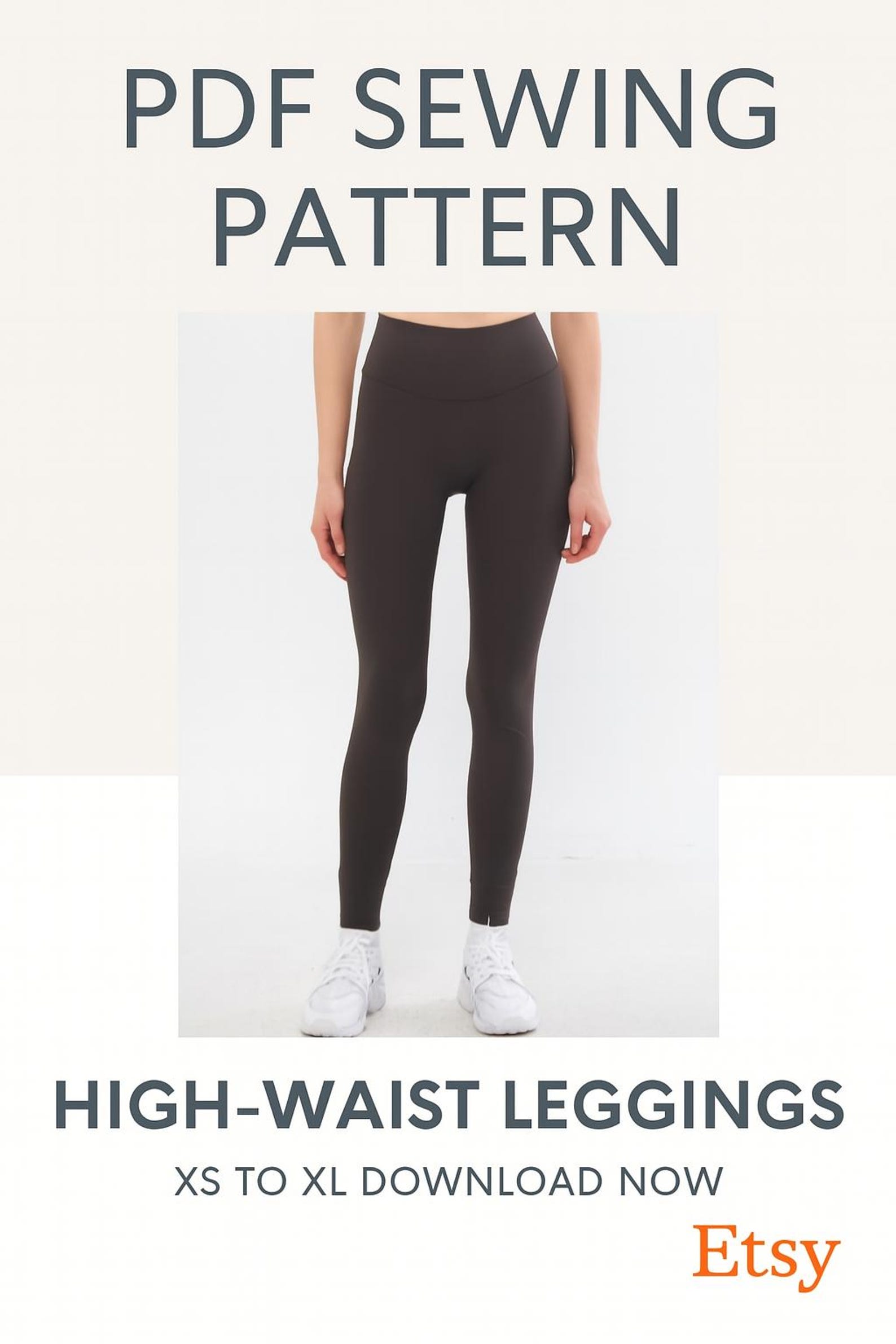High Waist Leggings Sewing Pattern - PDF Digital Download - Women’s ...