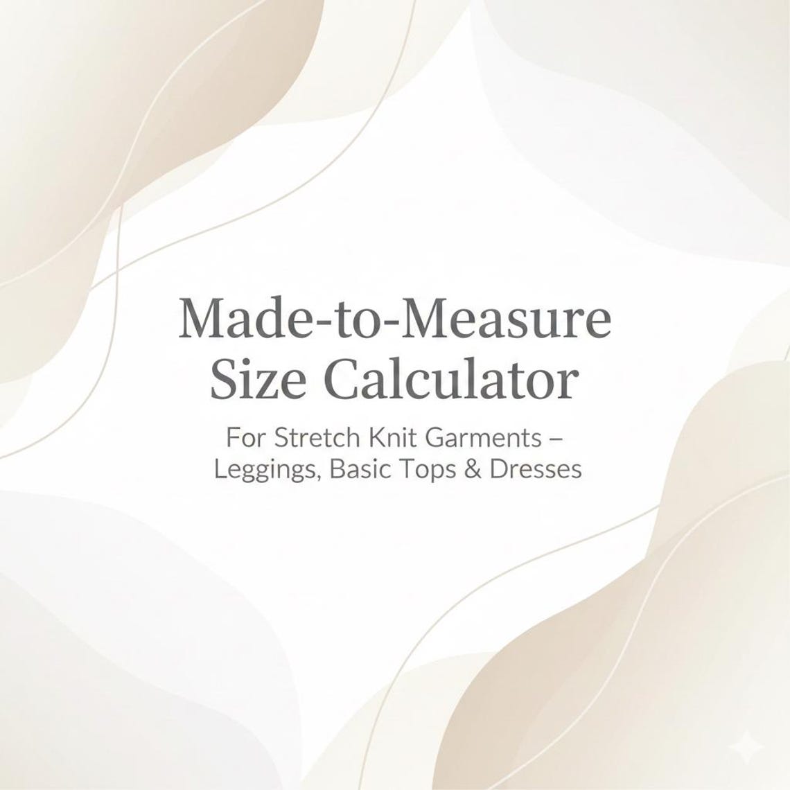 Size Calculator Spreadsheet for Sewing Patterns | Stretch Knit Size ...