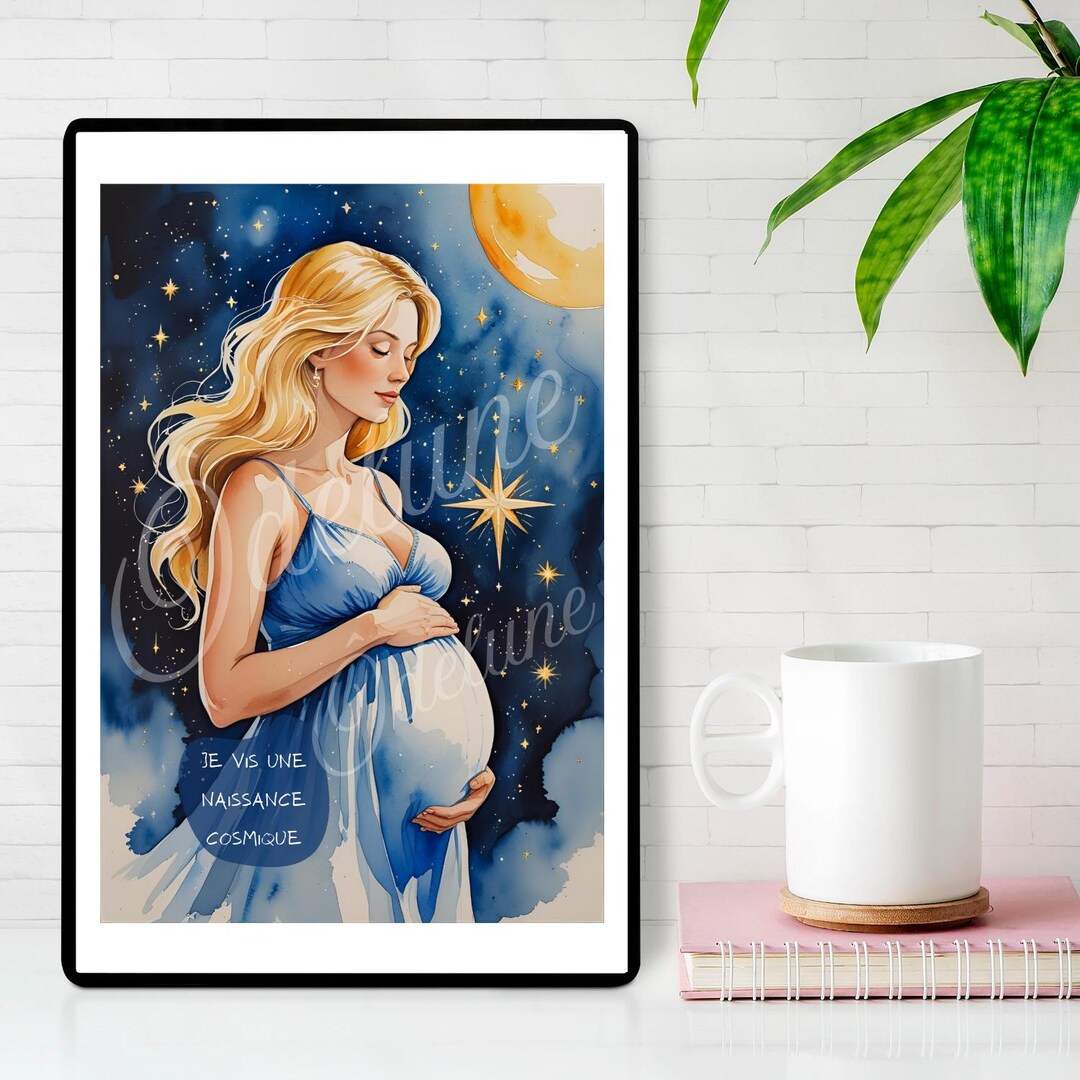 DIGITAL / Visual of Pregnant Woman / Illustration of Birth, Pregnancy ...