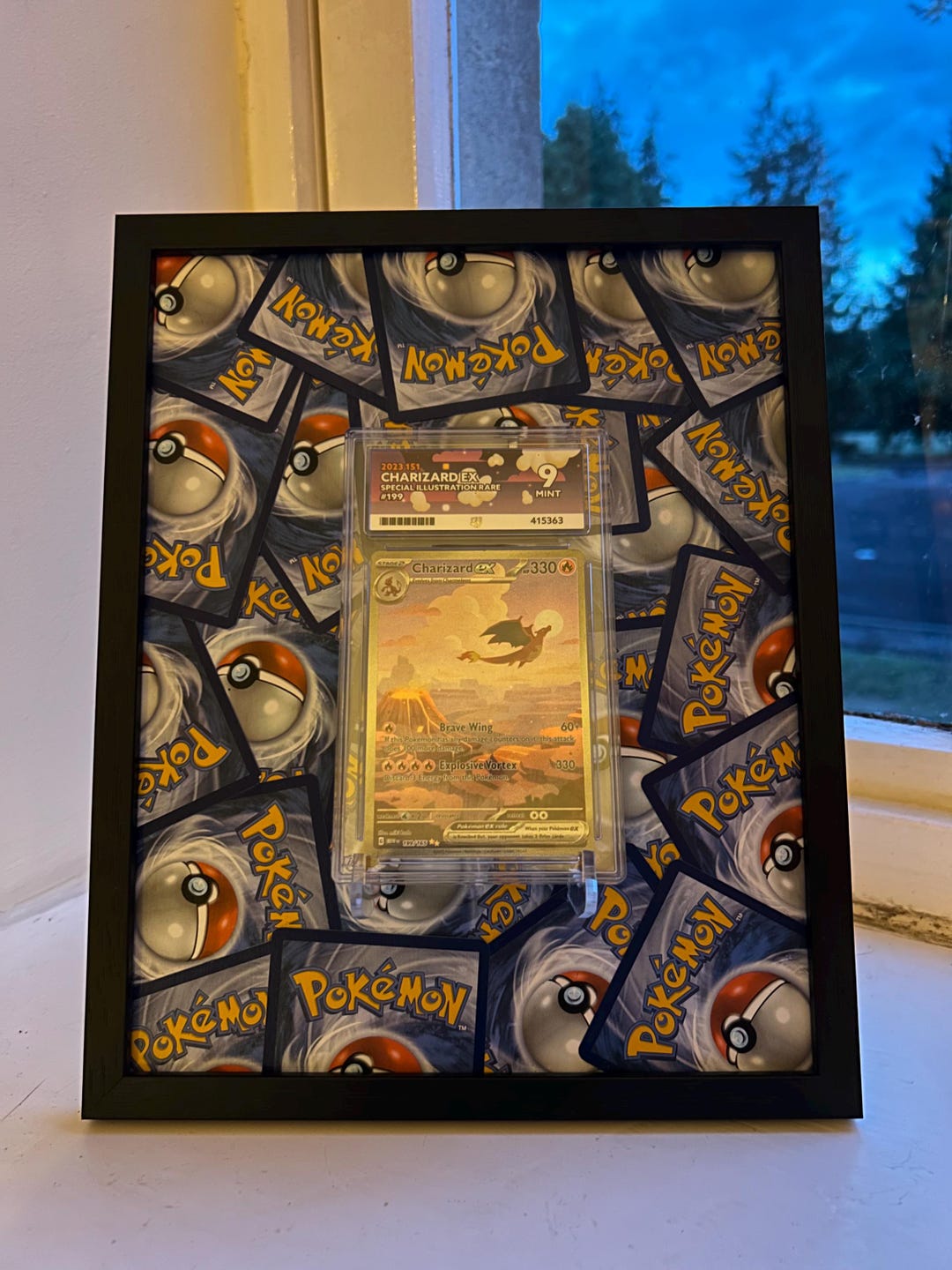 Upcycled English Pokemon Card Display: Handmade TCG Desk Stand Wall Art ...