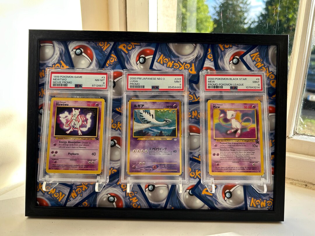 Upcycled English Triple Pokemon Card Display: Handmade TCG Desk Stand ...