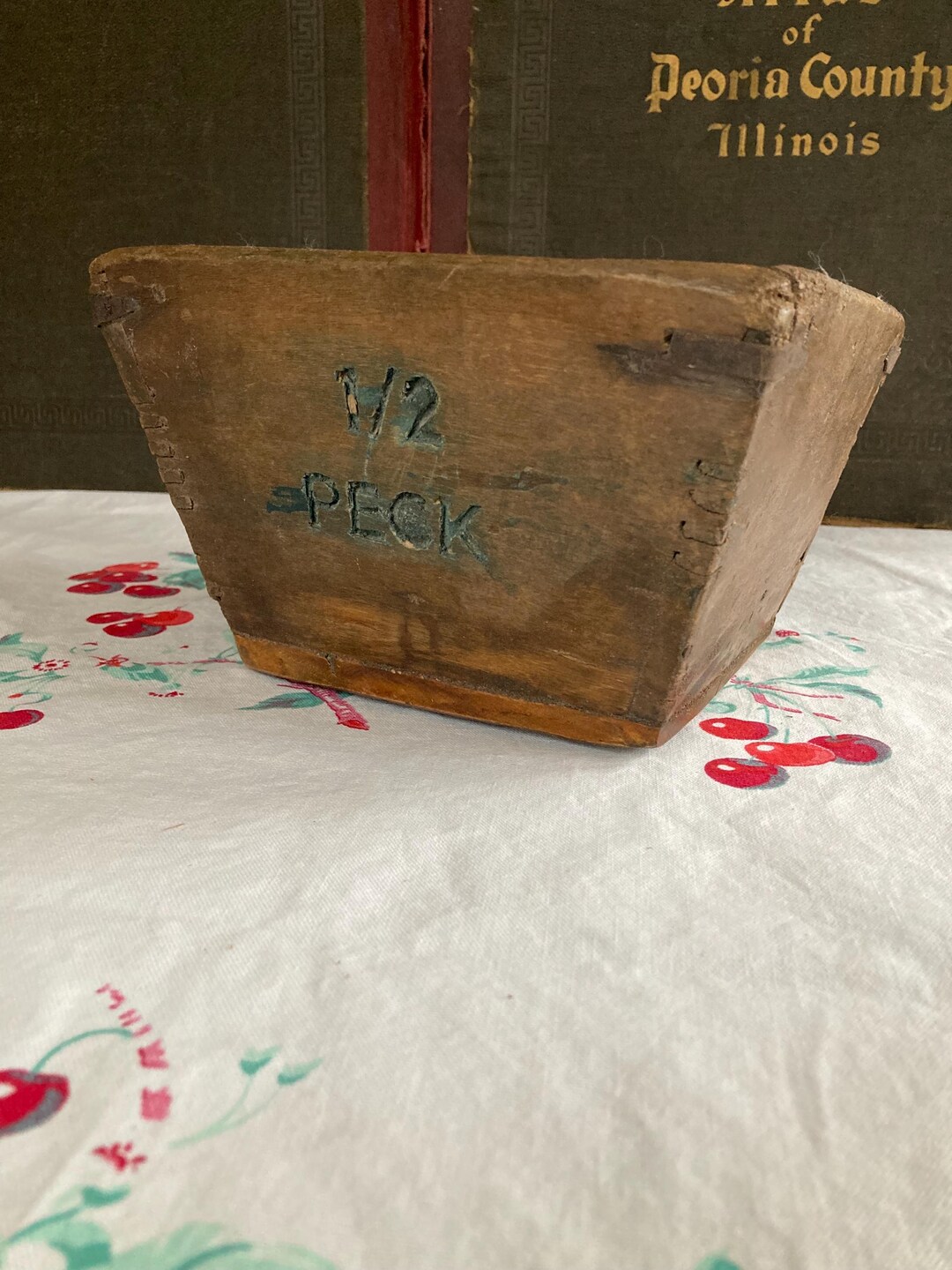 Vintage Half Peck Wooden Box Metal Straps - Etsy