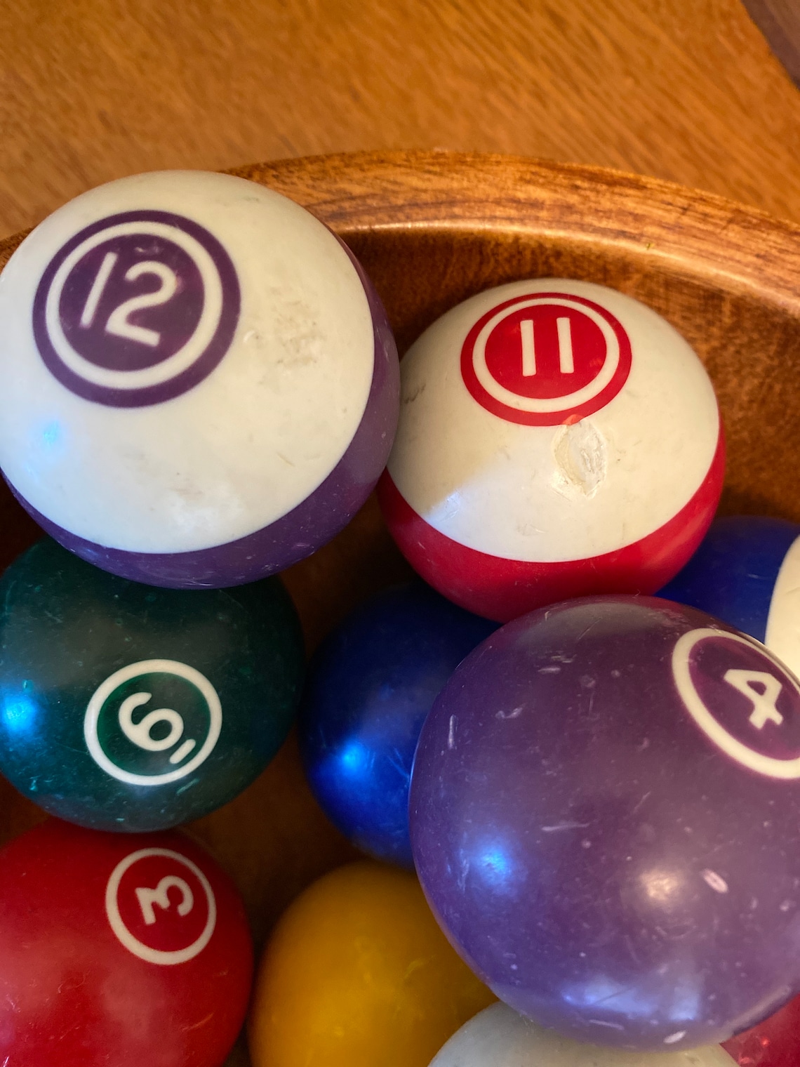 Vintage Man Cave Solid Striped 8 Ball Cue Ball Billards Game - Etsy