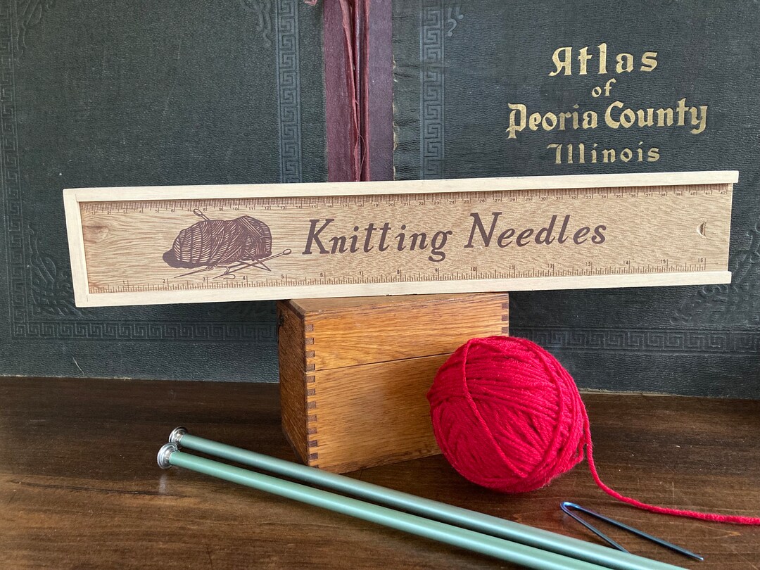 Knitting Needle Wooden Storage Organizer Travel Box - Etsy