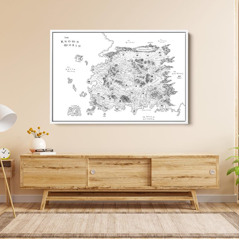Wheel of Time Map Poster: Fantasy Westland Cartography Canvas - Etsy