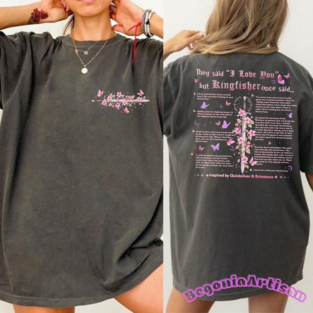 Kingfisher Quicksilver Comfort Colors Shirt, Brimstone Bookish Merch ...