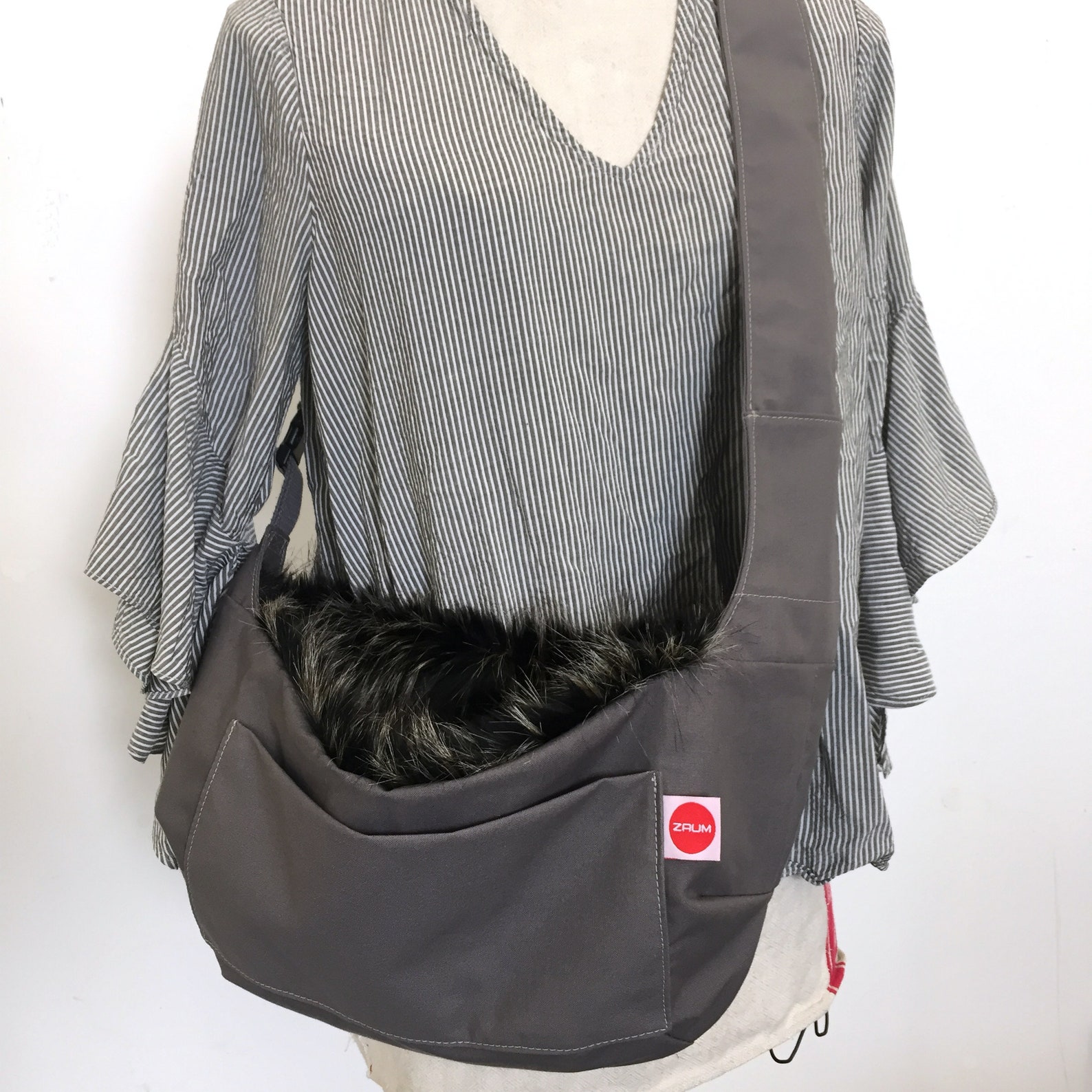 Luxury Small Pet Sling With Plush Faux Fur Bunny Sling Pet | Etsy