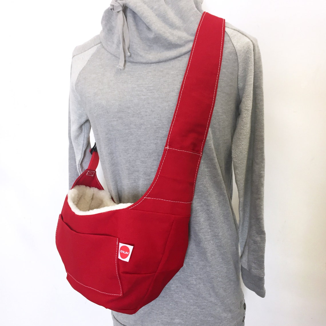 Luxury Small Pet Sling With Plush Faux Fur Bunny Sling Pet | Etsy