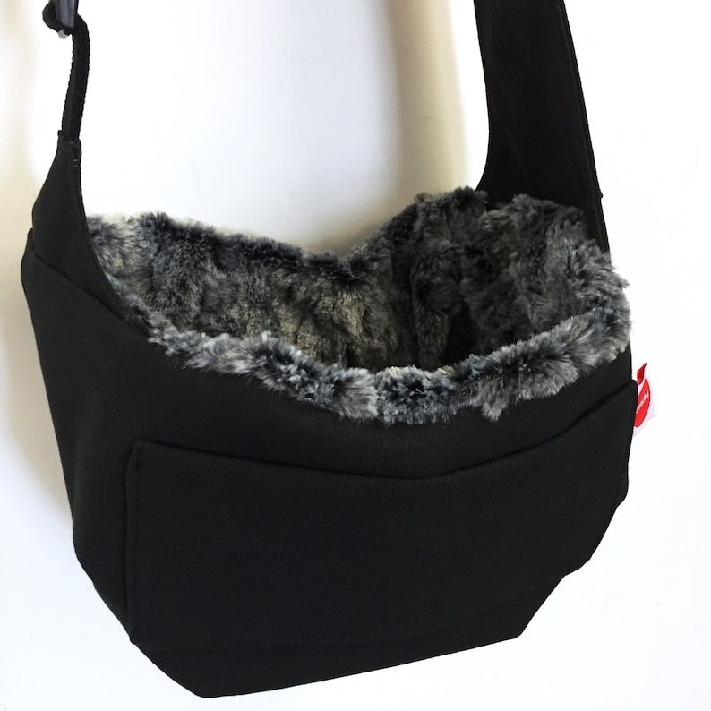 Luxury Small Pet Sling With Plush Faux Fur Bunny Sling Pet | Etsy