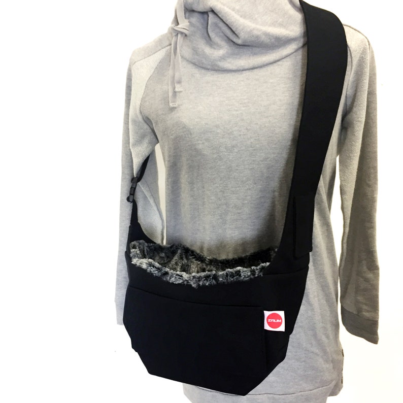 Luxury Small Pet Sling With Plush Faux Fur Bunny Sling Pet | Etsy