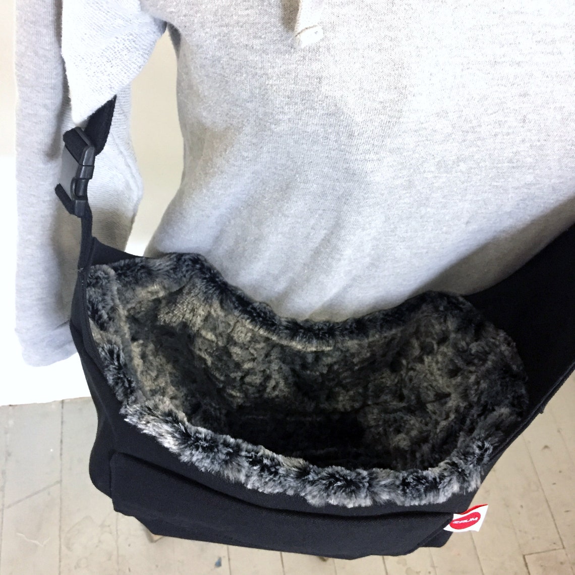 Luxury Small Pet Sling With Plush Faux Fur Bunny Sling Pet | Etsy