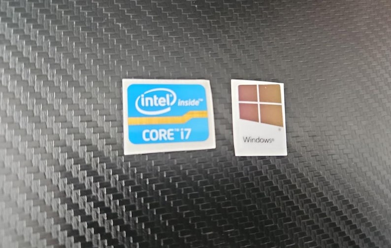 Windows 11 + Intel Core I7 Case Badge Sticker: Apple Mac, Imac, Laptop ...