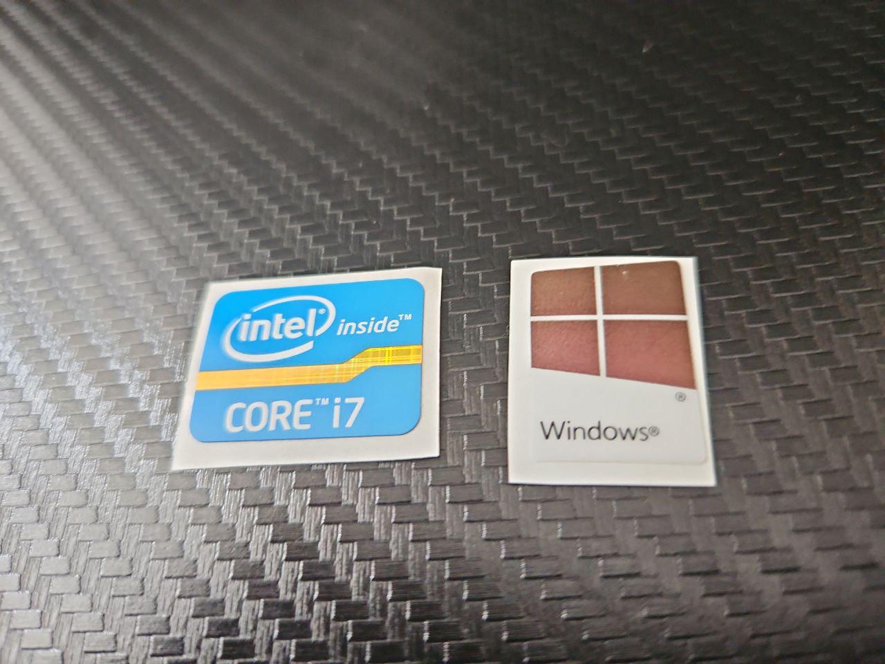 Windows 11 + Intel Core I7 Case Badge Sticker: Apple Mac, Imac, Laptop ...