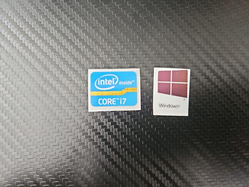 Windows 11 + Intel Core I7 Case Badge Sticker: Apple Mac, Imac, Laptop ...