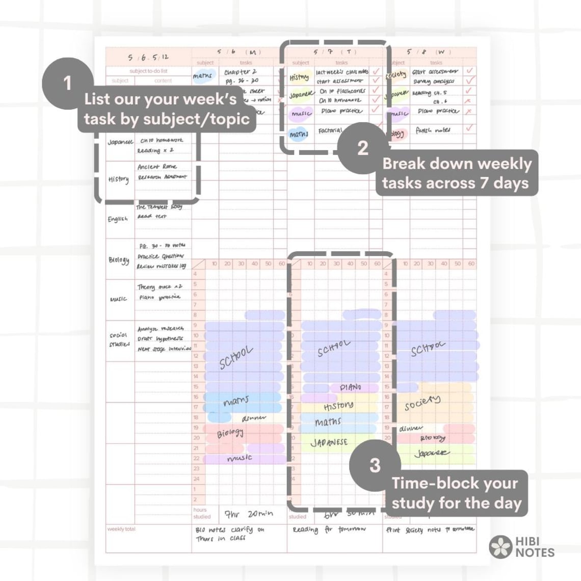 Kokuyo Campus Style Digital Weekly Planner | Japanese Study/work ...