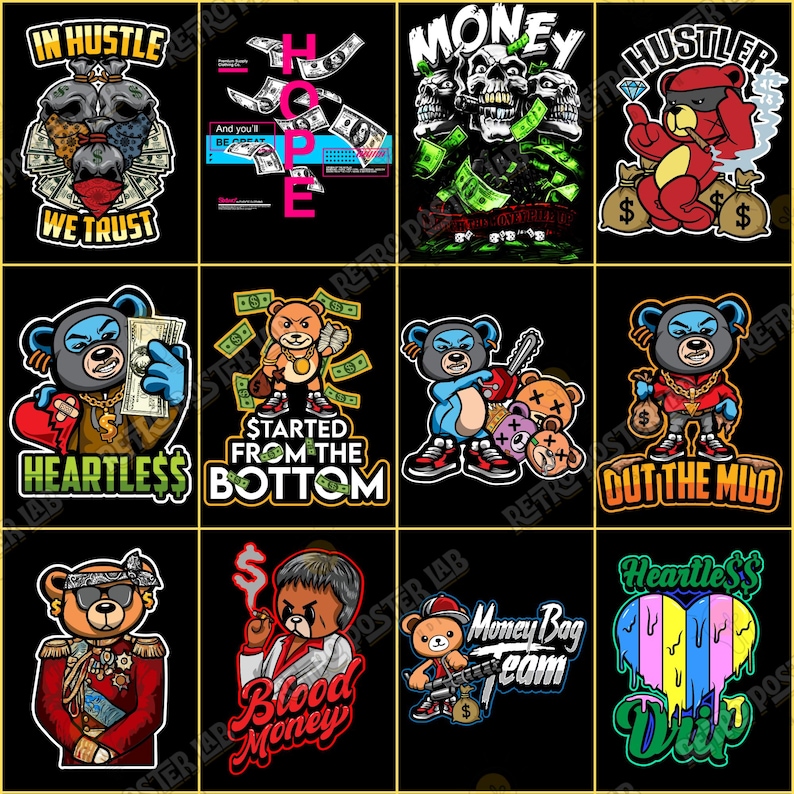 100+ Money Streetwear T-shirt Designs | Download for POD & Clothing ...