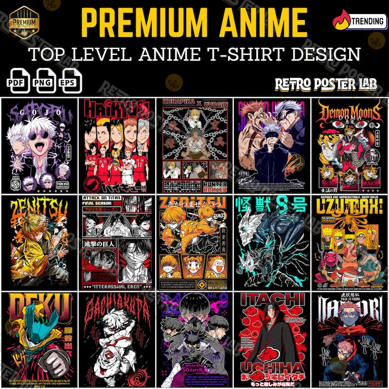 Anime on Back of Tshirt - Etsy