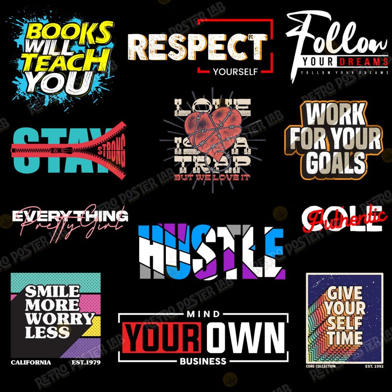 Más de 110 diseños de camisetas con tipografía / Ropa urbana ...