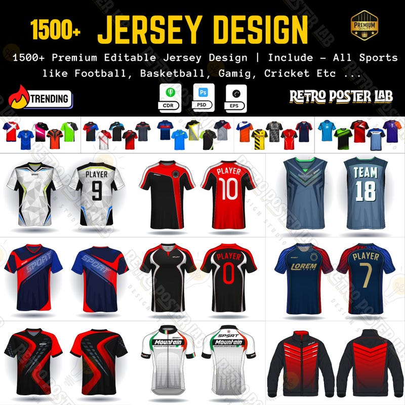 Football Jacket Template - Etsy UK