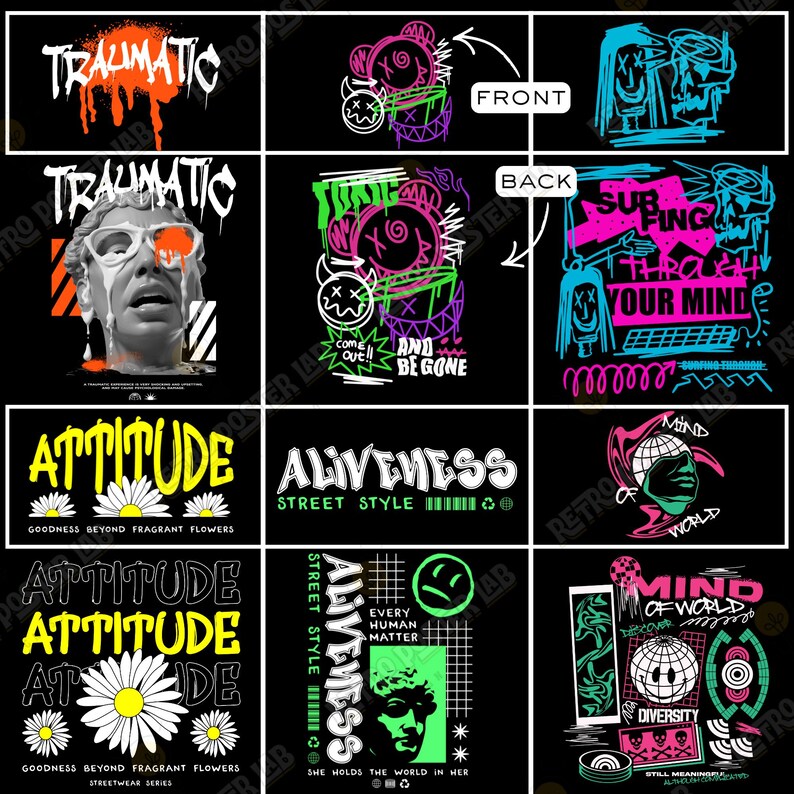 50+ Streetwear T-shirt Designs | Graffiti Art, Urban Graphics (PNG EPS ...