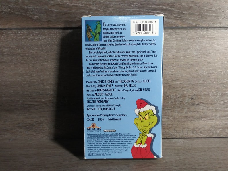 Dr. Seuss How the Grinch Stole Christmas Cartoon From 1966 MGM M201011 ...