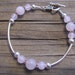 Rose Quartz Bracelet in Silver - Etsy