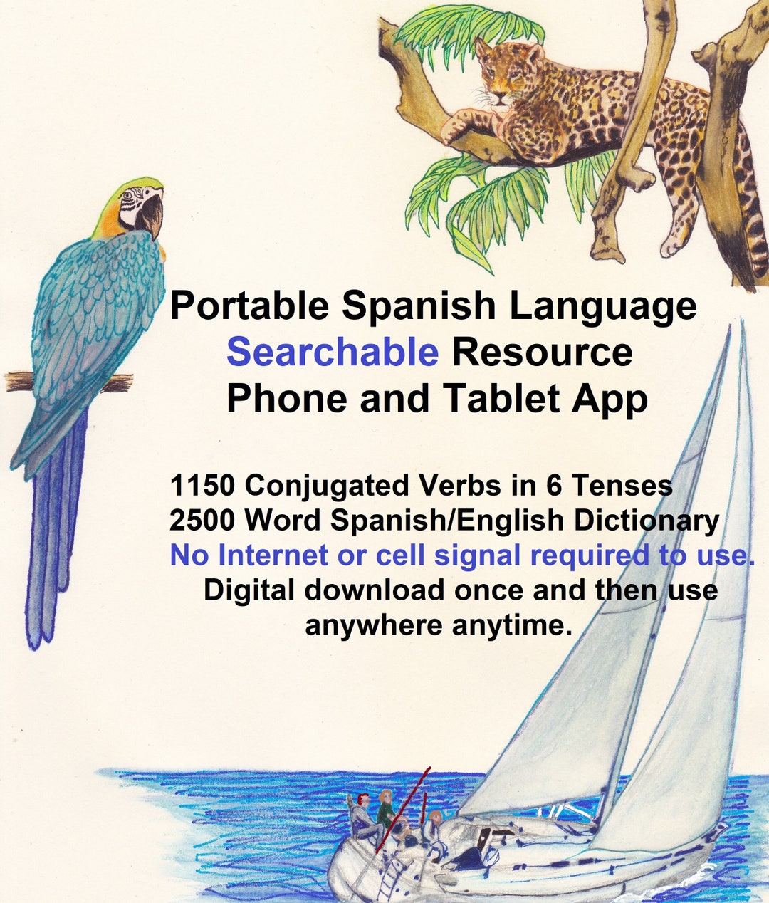 Digital Spanish Language Resource Searchable Tutorial 1150 Conjugated ...