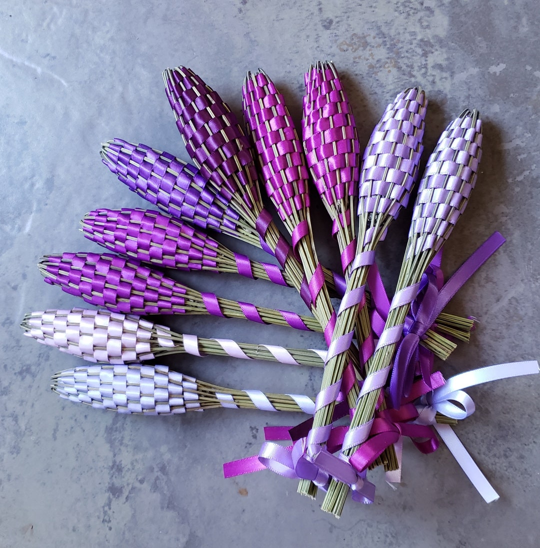 10 Small Real Lavender Filled Handwoven Wands in Purple Colors Floral ...