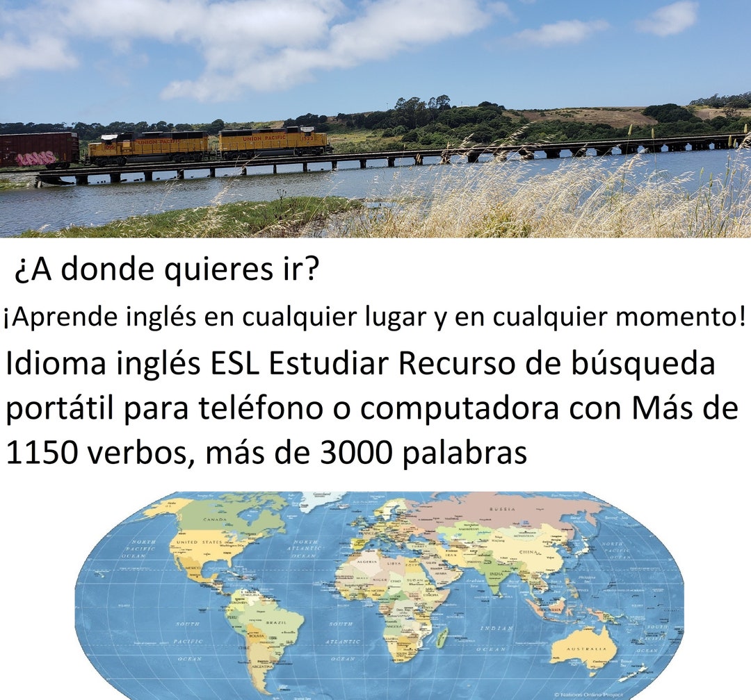 Idioma Inglés ESL Estudiar Recurso De Búsqueda Portátil Para Teléfono O ...