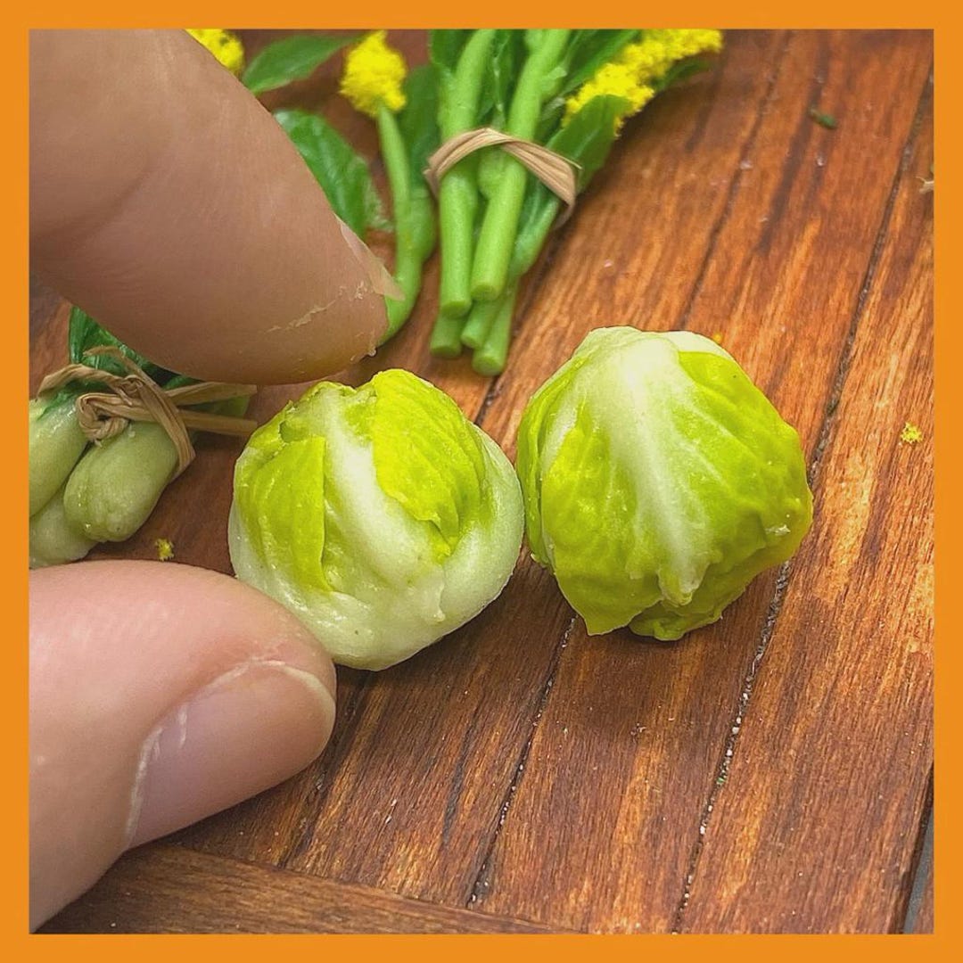 Miniatures Cabbage Fruit , Miniatures Foods Handmade, Miniature Gift - Etsy
