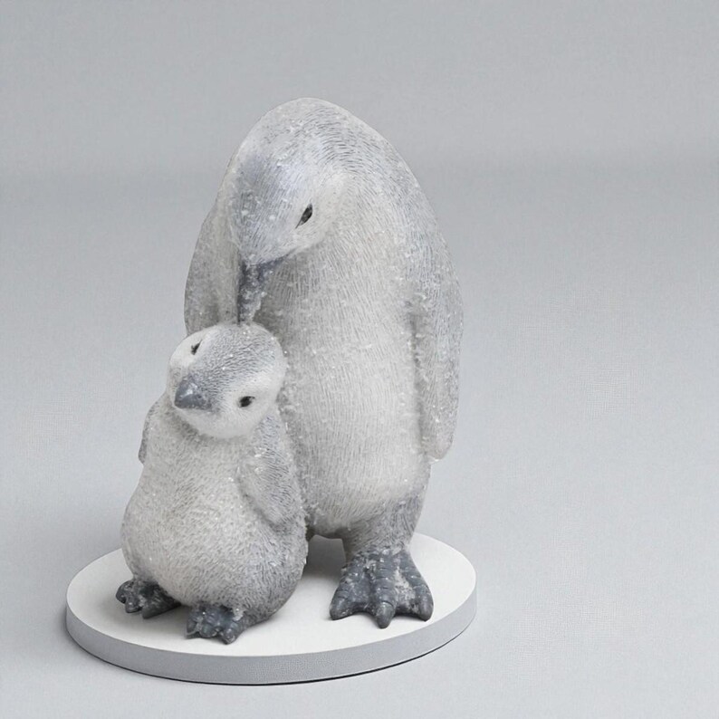 Resin Penguin Figurine, Cute Penguin Garden Statue, Indoor Outdoor ...