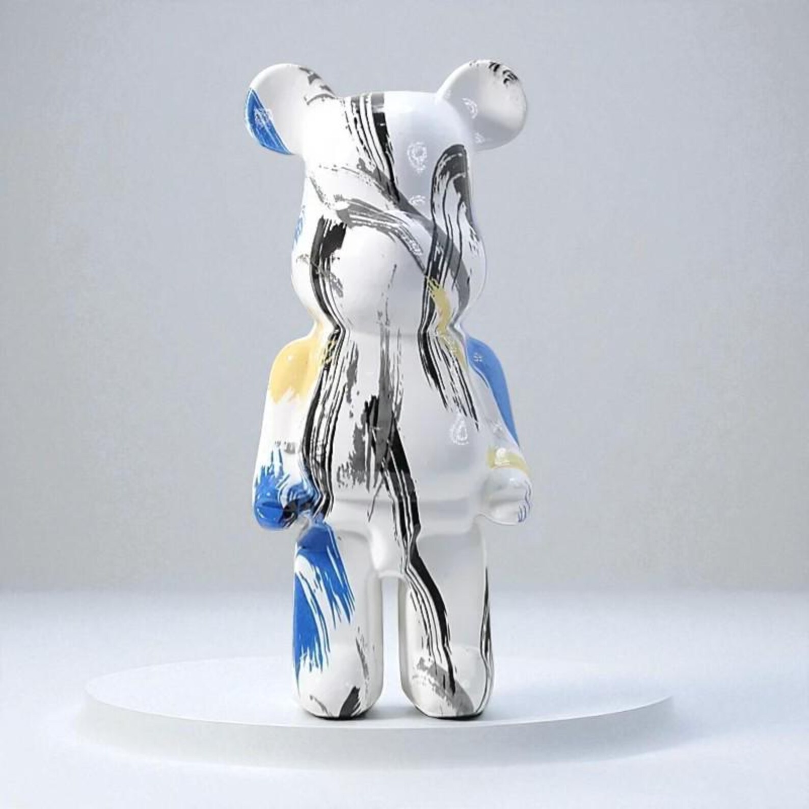 Nordic Resin Bear Statue Figurine, Aesthetic Luxury Bear Sculpture ...