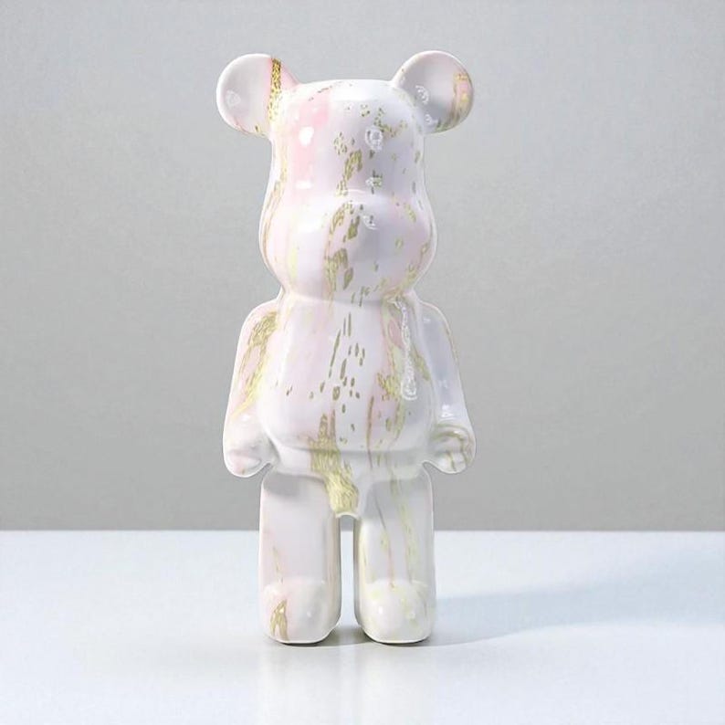 Nordic Resin Bear Statue Figurine, Aesthetic Luxury Bear Sculpture ...