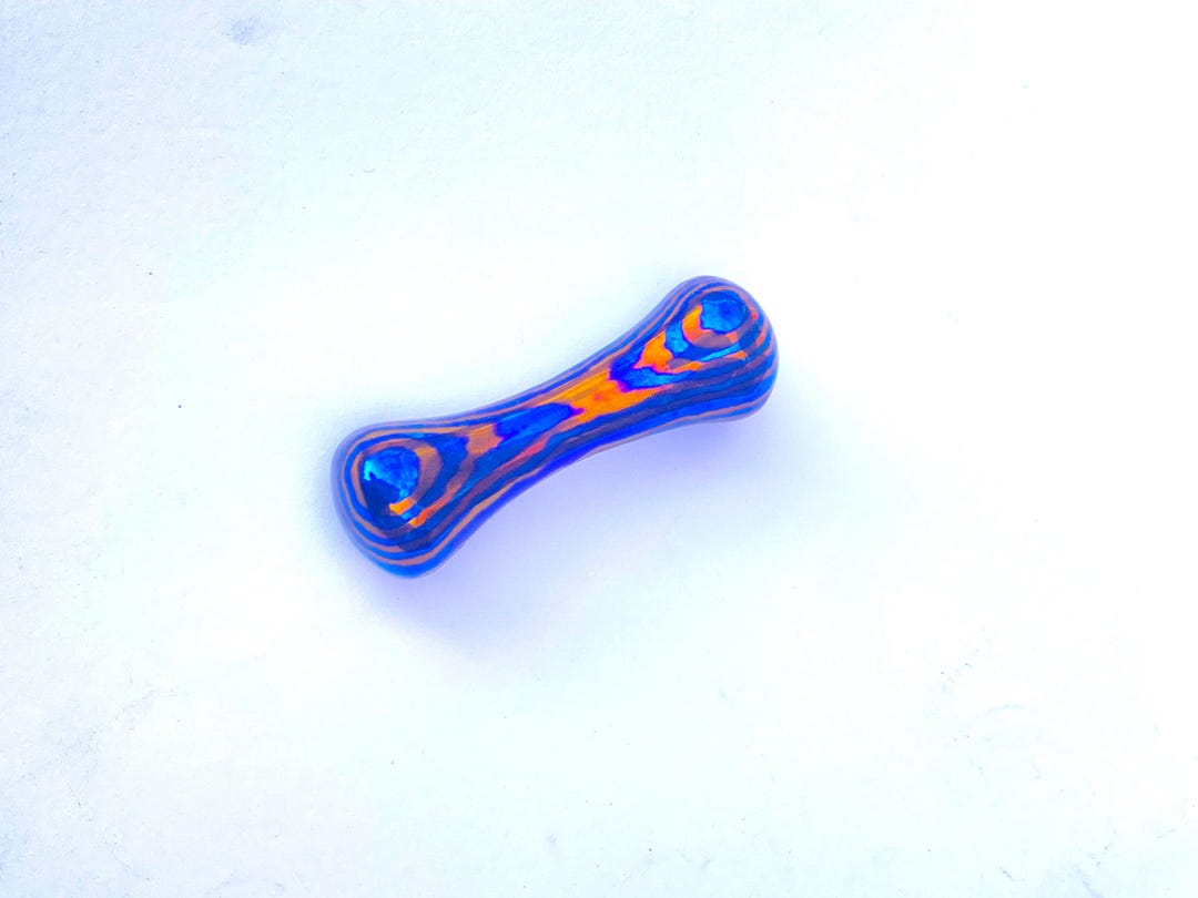 Timascus Fidget Roller Spinner 14mm Titanium Damascus Hand Toy - Etsy