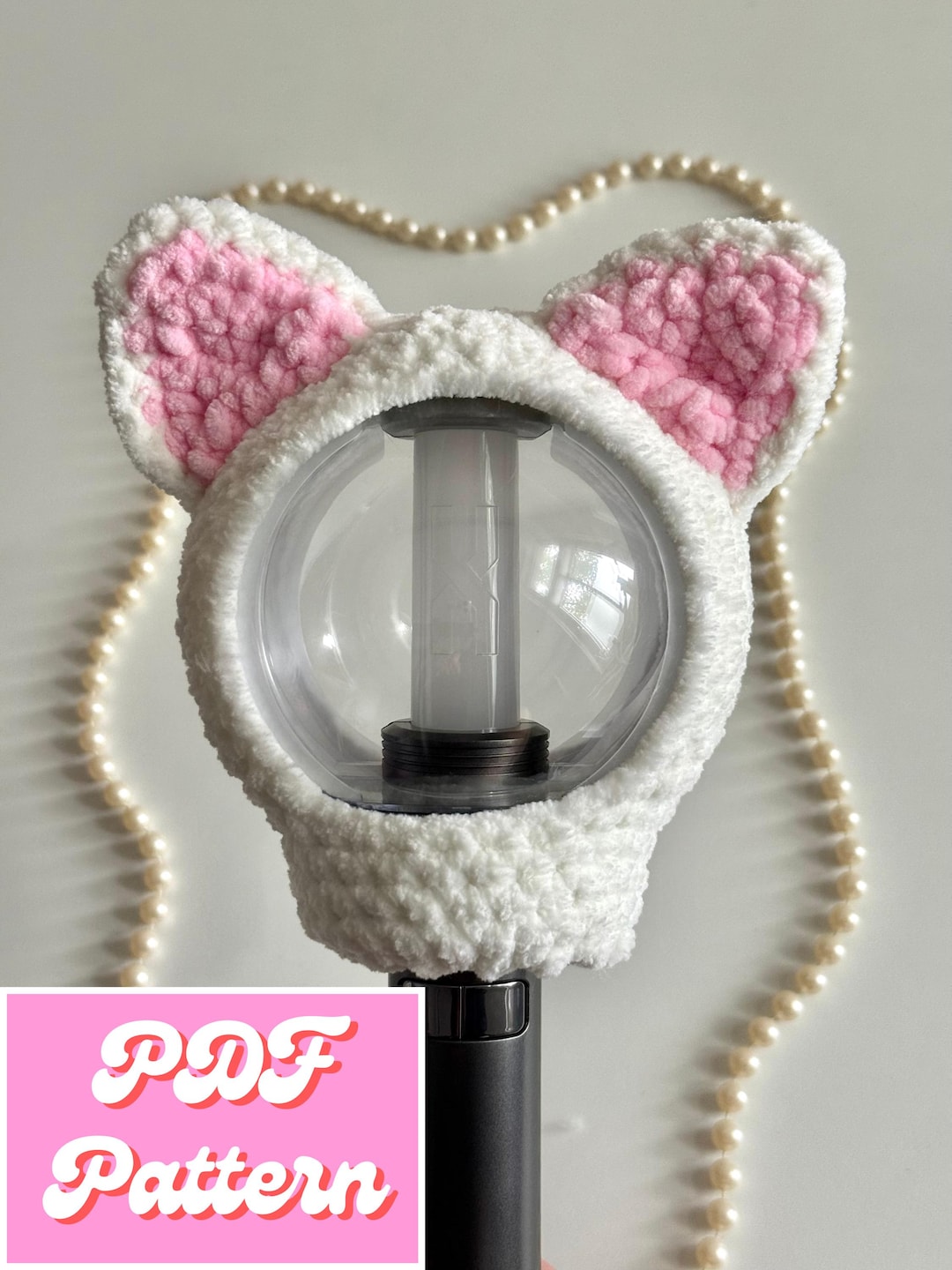 PDF PATTERN White Cat Enhypen Kpop Lightstick Vers 2 Crochet Cover - Etsy