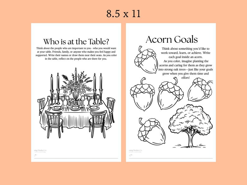 Fall Thanksgiving Halloween Themed Therapy Worksheets Mindfulness ...