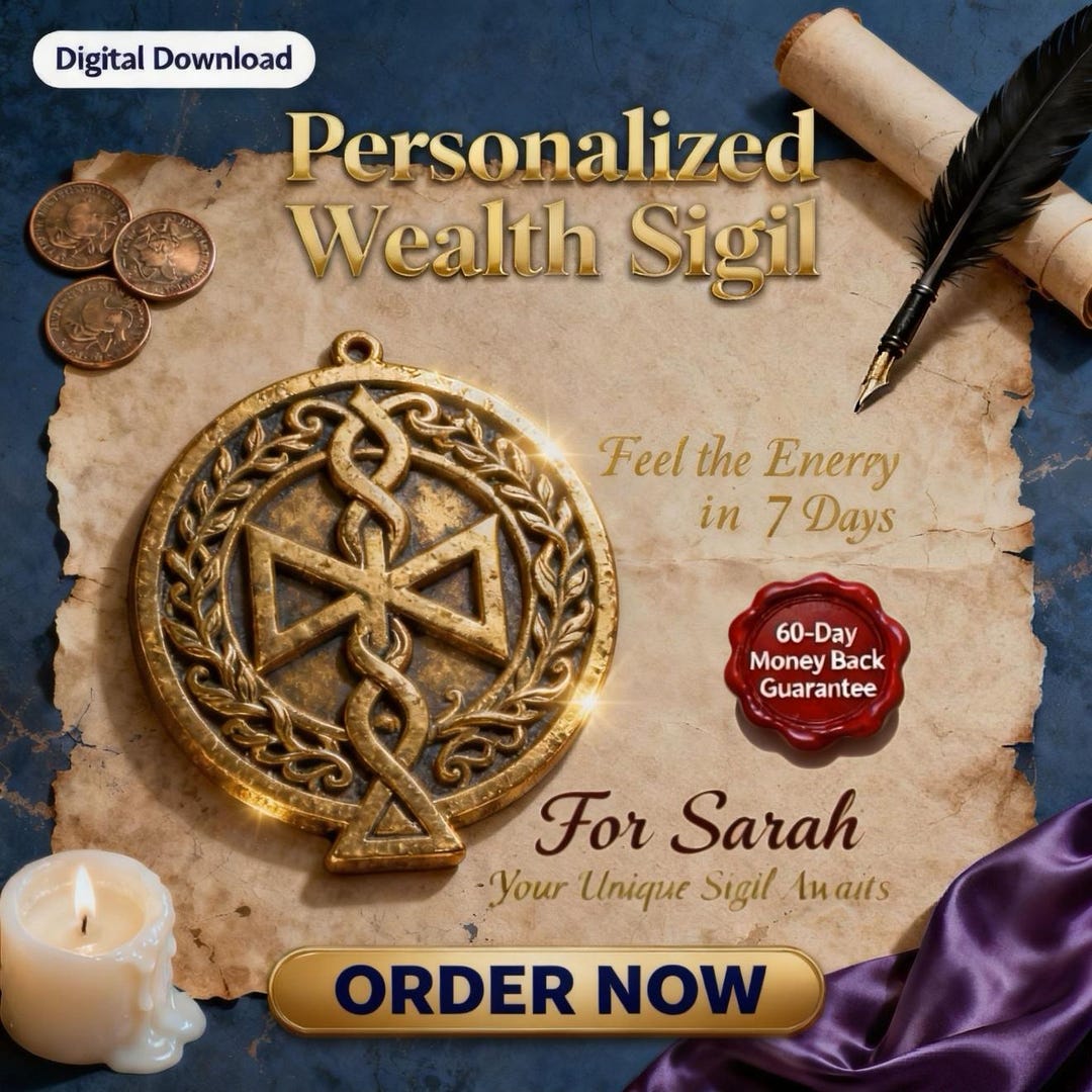 Custom-crafted Wealth Sigil | Personalized Prosperity Rune for You ...