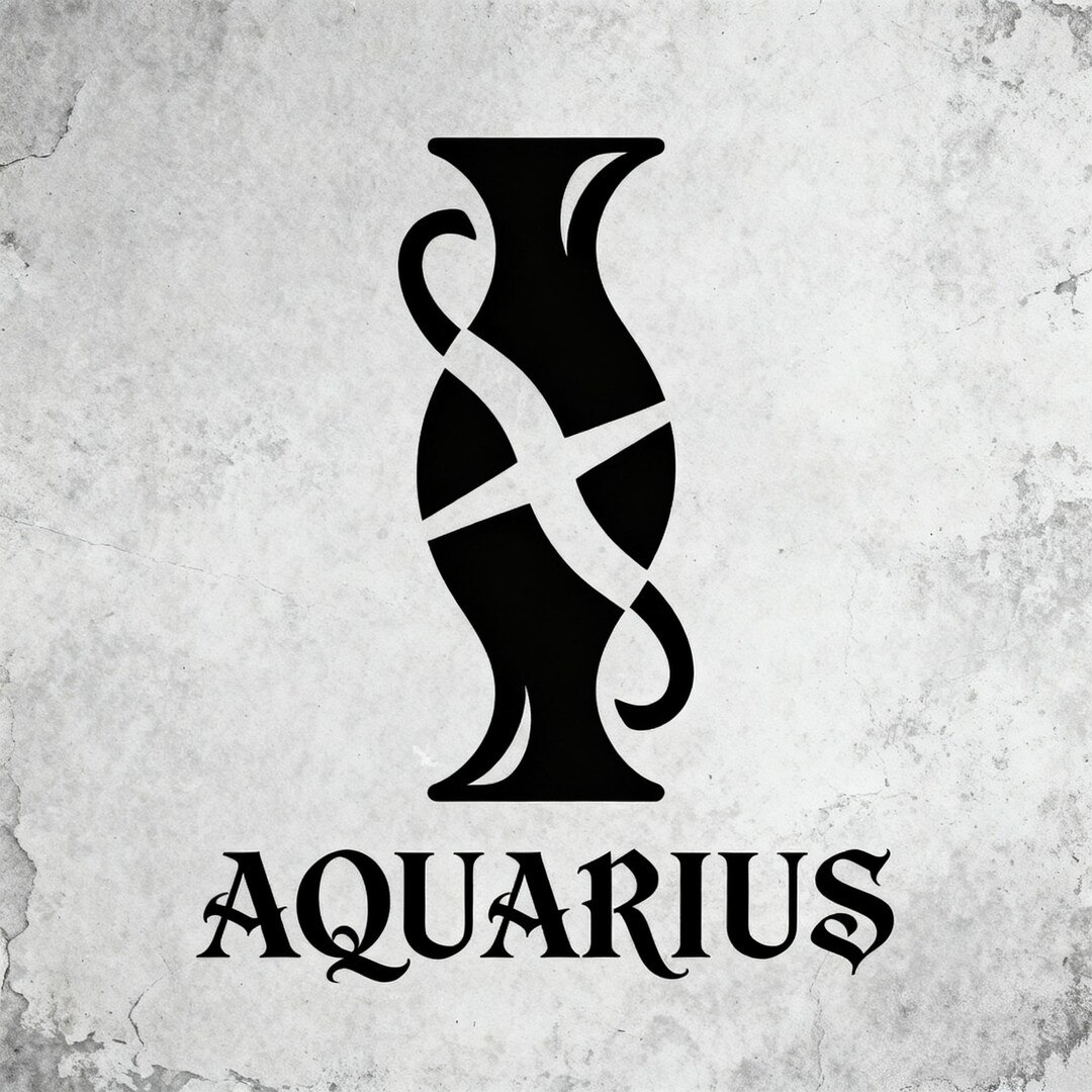 Aquarius Lucky Rune Digital Download, Zodiac Freedom Charm, Water ...