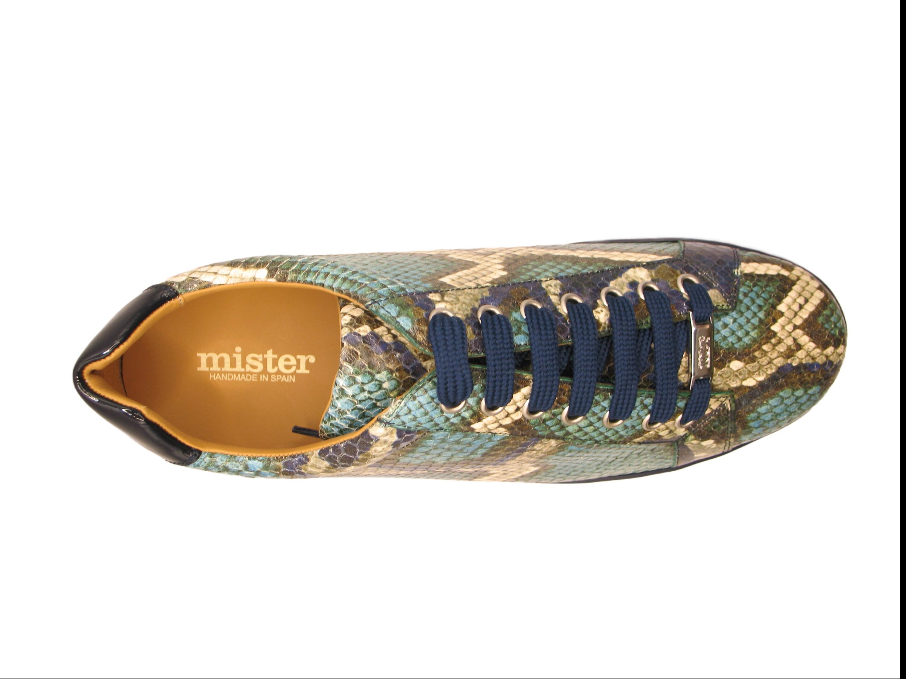 Sneakers With Python Print in Blue-beige, Size 41 - Etsy