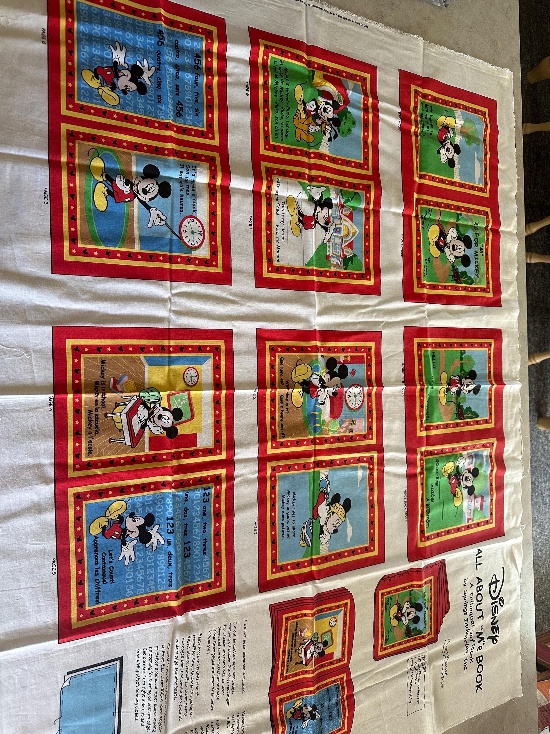 Disney All About Me Mickey Mouse DIY Fabric Panel Book - Etsy