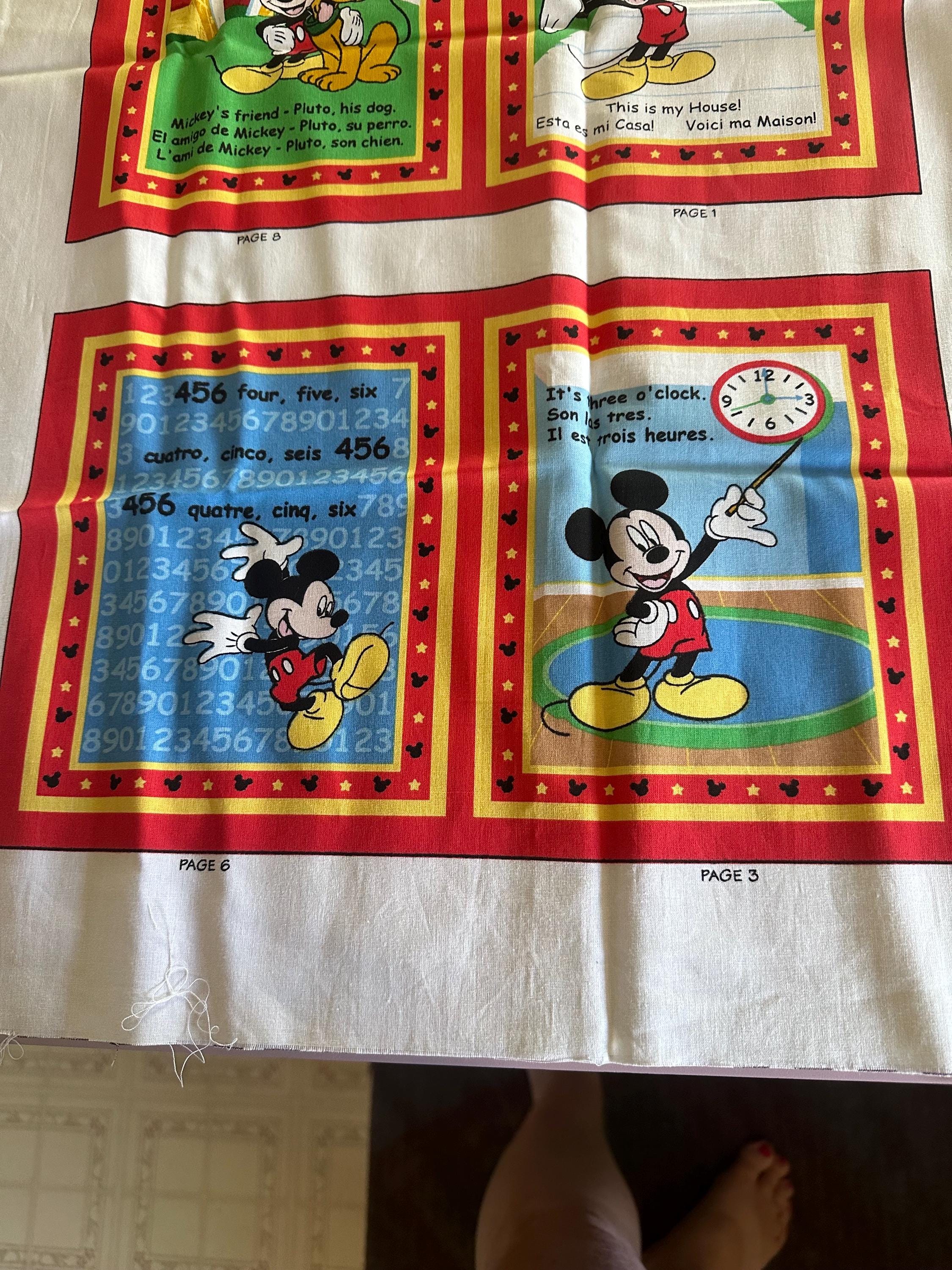 Disney All About Me Mickey Mouse DIY Fabric Panel Book - Etsy