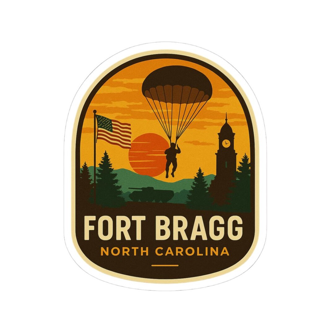 Fort Bragg Sticker, US Military Sticker, Outdoor Enthusiast Gifts, Gear ...