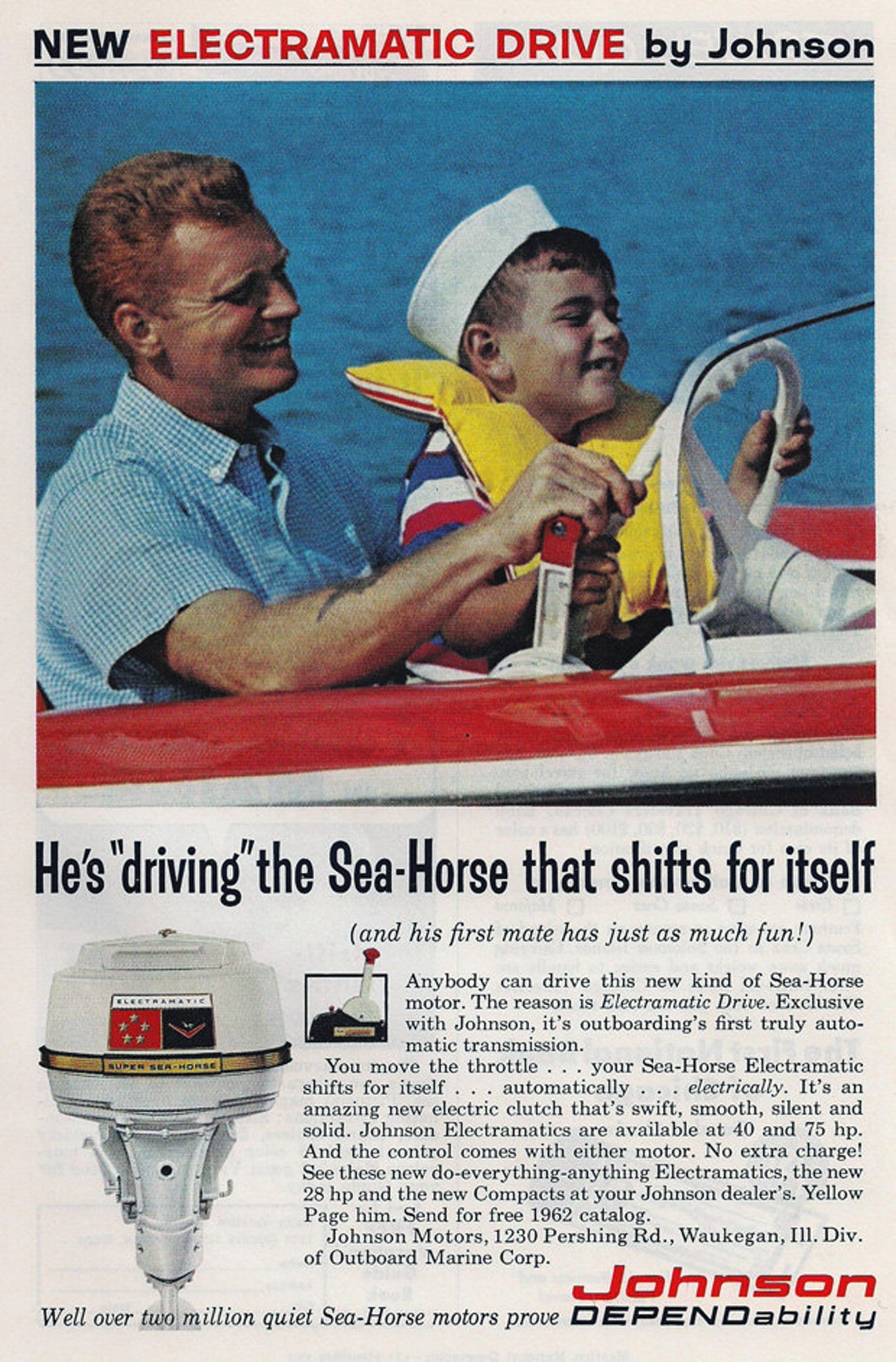Vintage Boating Ads 2 Nuclear Family Retro Frame as Art 50s 7 X 10 - Etsy