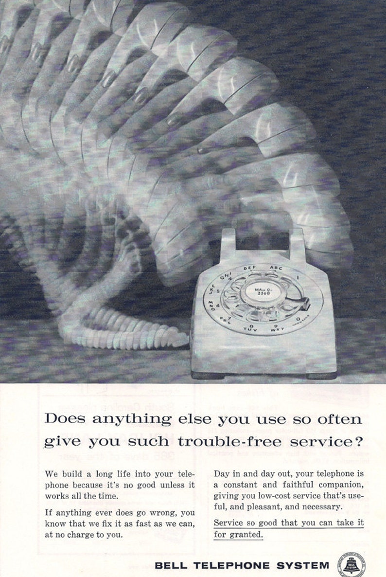 Vintage Telephone Ads Mid Century Retro Techie Instant Collection 50s ...