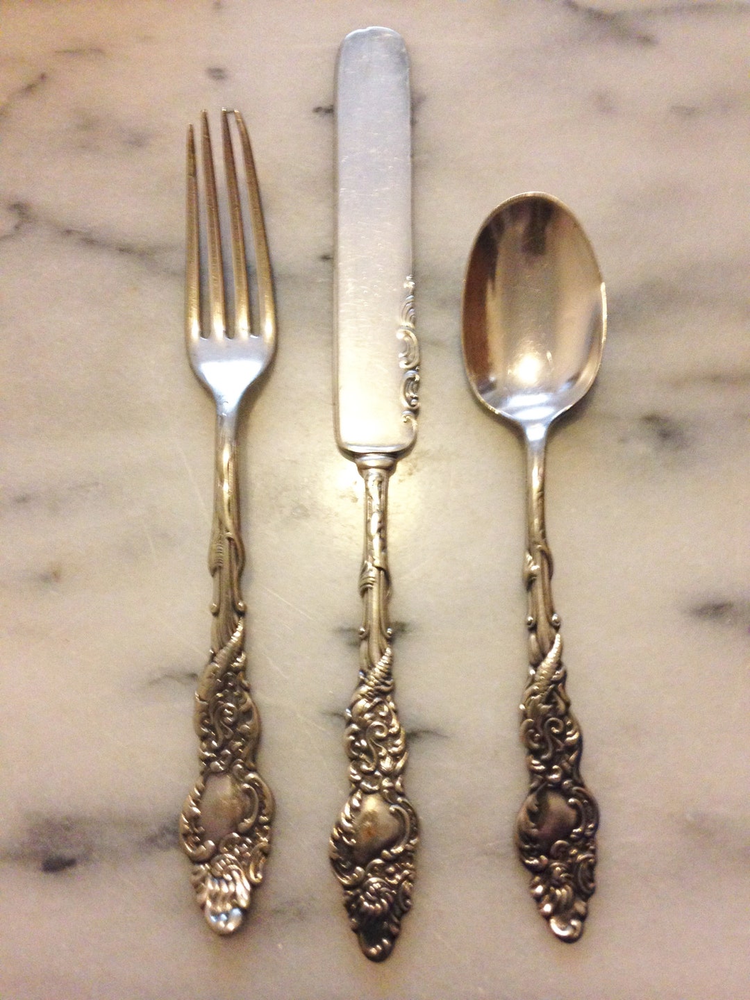 Sterlng Silver Youth Place Setting Vintage 1920-30 - Etsy
