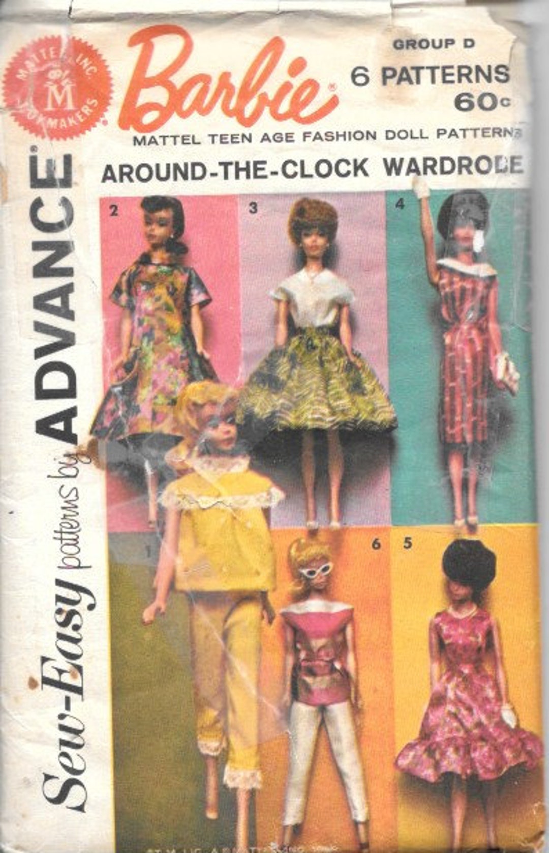 Barbie Mattel Sewing Pattern D Complete Uncut Vintage - Etsy